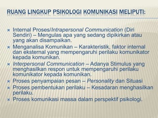 Ruang lingkup psikom | PPTX