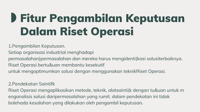 Ruang lingkup riset operasi | PDF