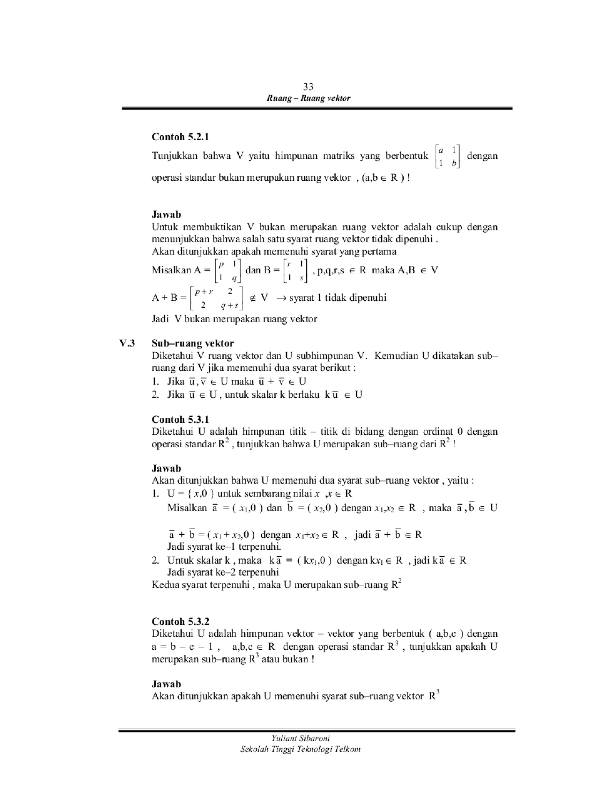 Ruang ruang vector | PDF
