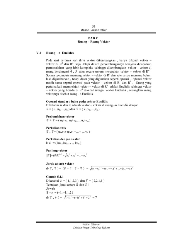 Ruang ruang vector | PDF