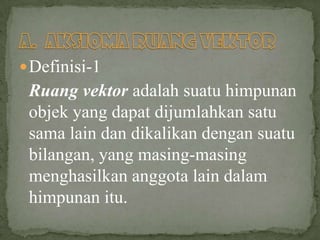 Ruang vektor | PPTX