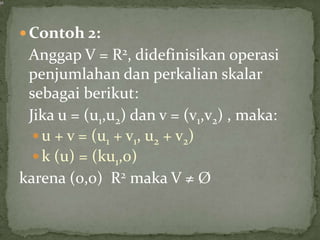 Ruang vektor | PPTX