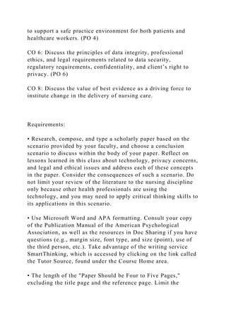 RUA ScenarioThe following scenarios are available for you to pic.docx ...