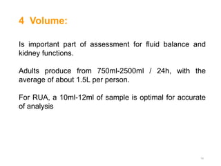 RUA(Urineanalysis)3.p and lab experiment | PPT