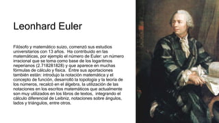Hombres y mujeres quienes revolucionaron las matemáticas | PPTX
