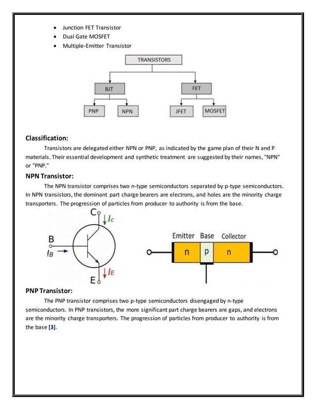 Transistor, its working and Applications | DOCX