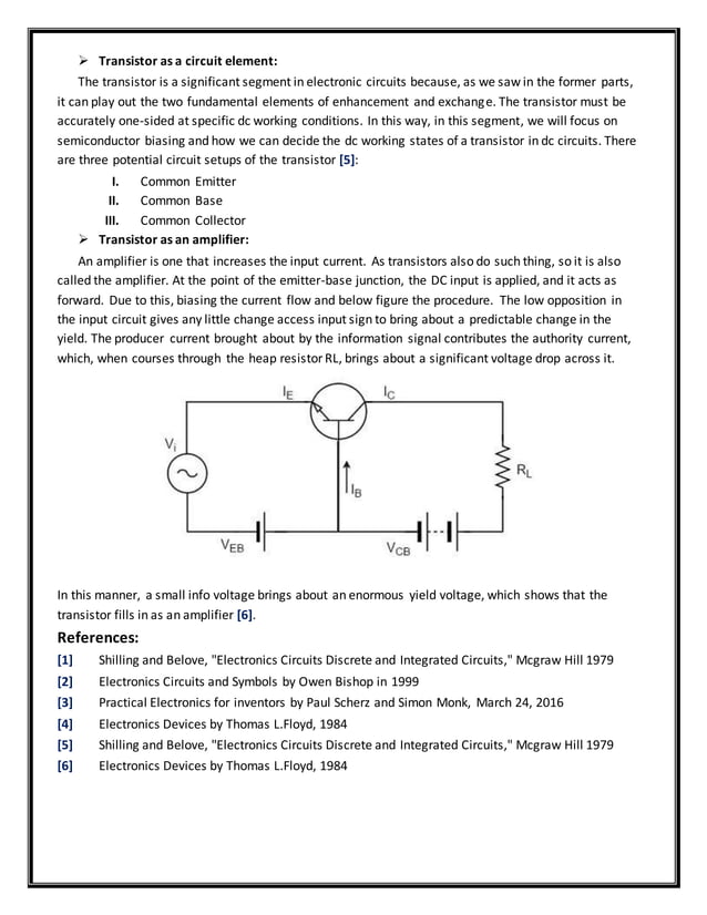 Transistor, its working and Applications | DOCX