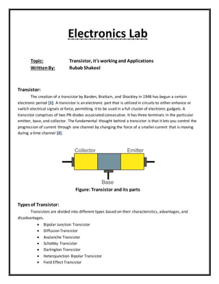 Working Of Transistors