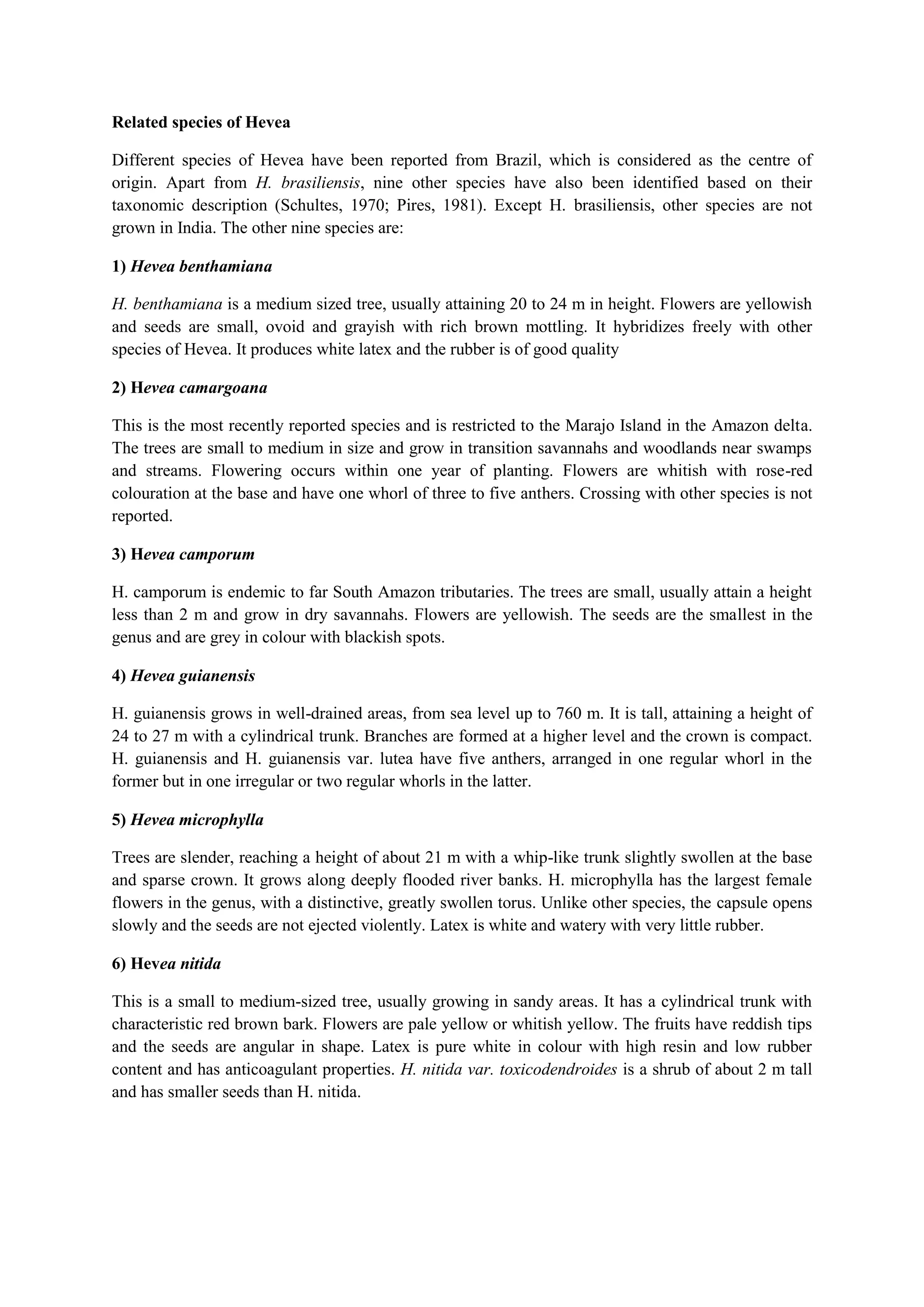 CROP IMPROVEMENT OF RUBBER | PDF