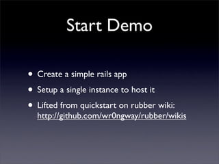 Deploying Rails on EC2 using Rubber (Slides Only) | PDF
