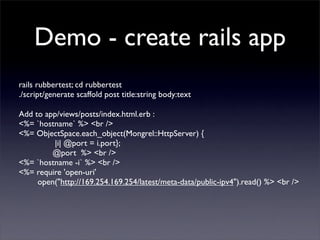 Deploying Rails on EC2 using Rubber (Slides Only) | PDF