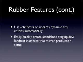 Deploying Rails on EC2 using Rubber (Slides Only) | PDF