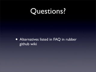 Deploying Rails on EC2 using Rubber (Slides Only) | PDF