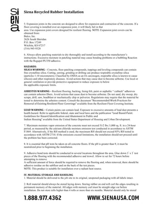 Rubber Flooring Installation | PDF