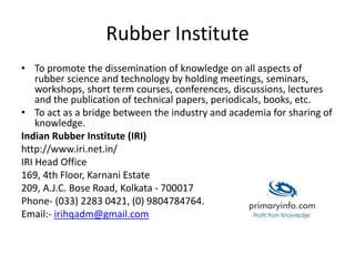Rubber industry | PPT