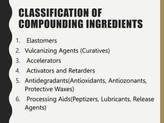 RUBBER COMPOUNDING PRESENTATION DONE BY WAYNE MUTATAVIKWA AND TAFADZWA ...