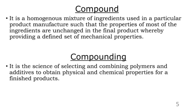 Compounding Of Rubber | PPTX