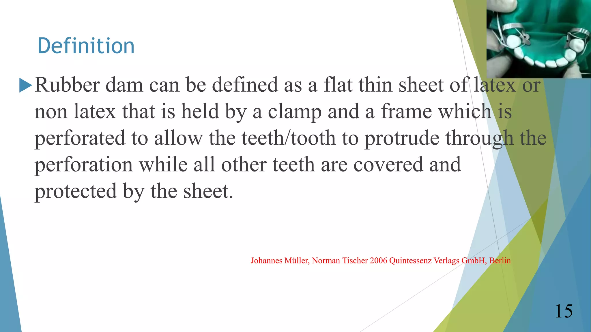 RUBBER DAM IN ENDODONTICS | PPTX