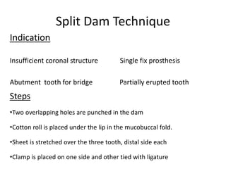 Rubber dam application | PPTX