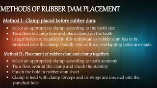 Rubber dam isolation | PPTX