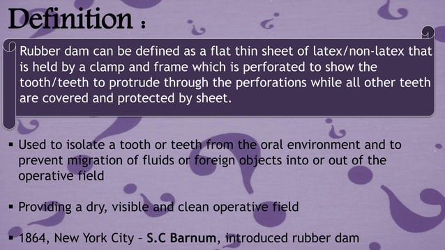 Rubber dam isolation | PPTX