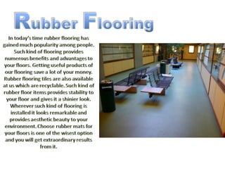 Rubber flooring | PPT