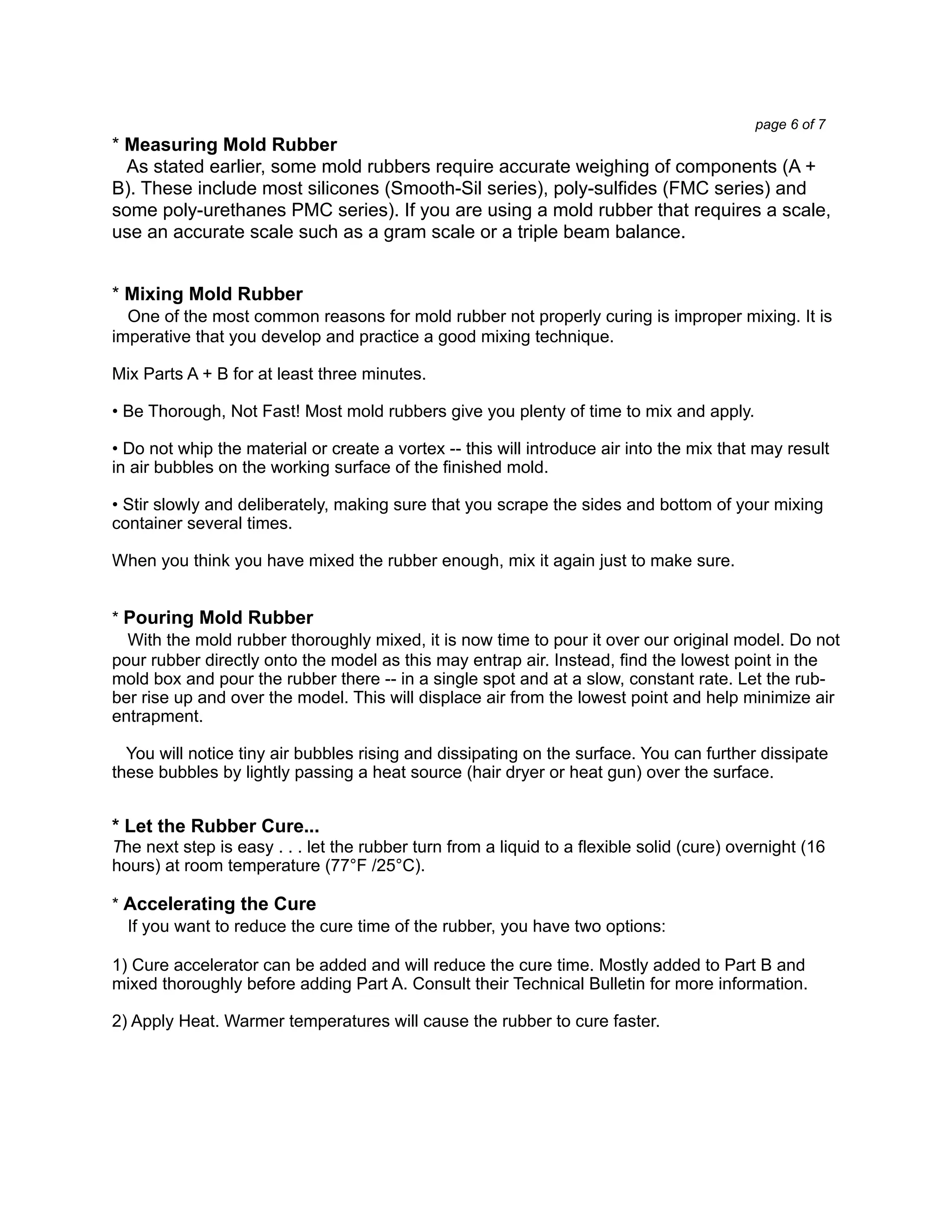 Mold Making for Chemical-Based Materials | PDF