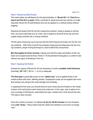Mold Making for Chemical-Based Materials | PDF