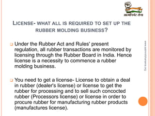 Rubber molding business plan | Aatmnirbhar Sena | PPTX