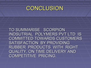 Rubber moulded components by scorpion industrial polymers private ...