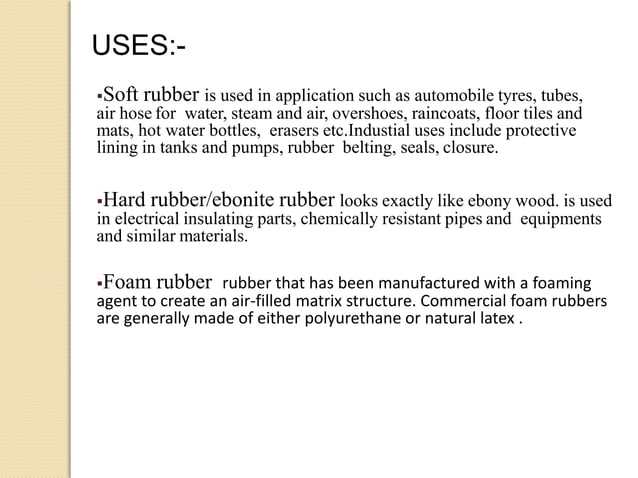 Rubber ppt | PPTX