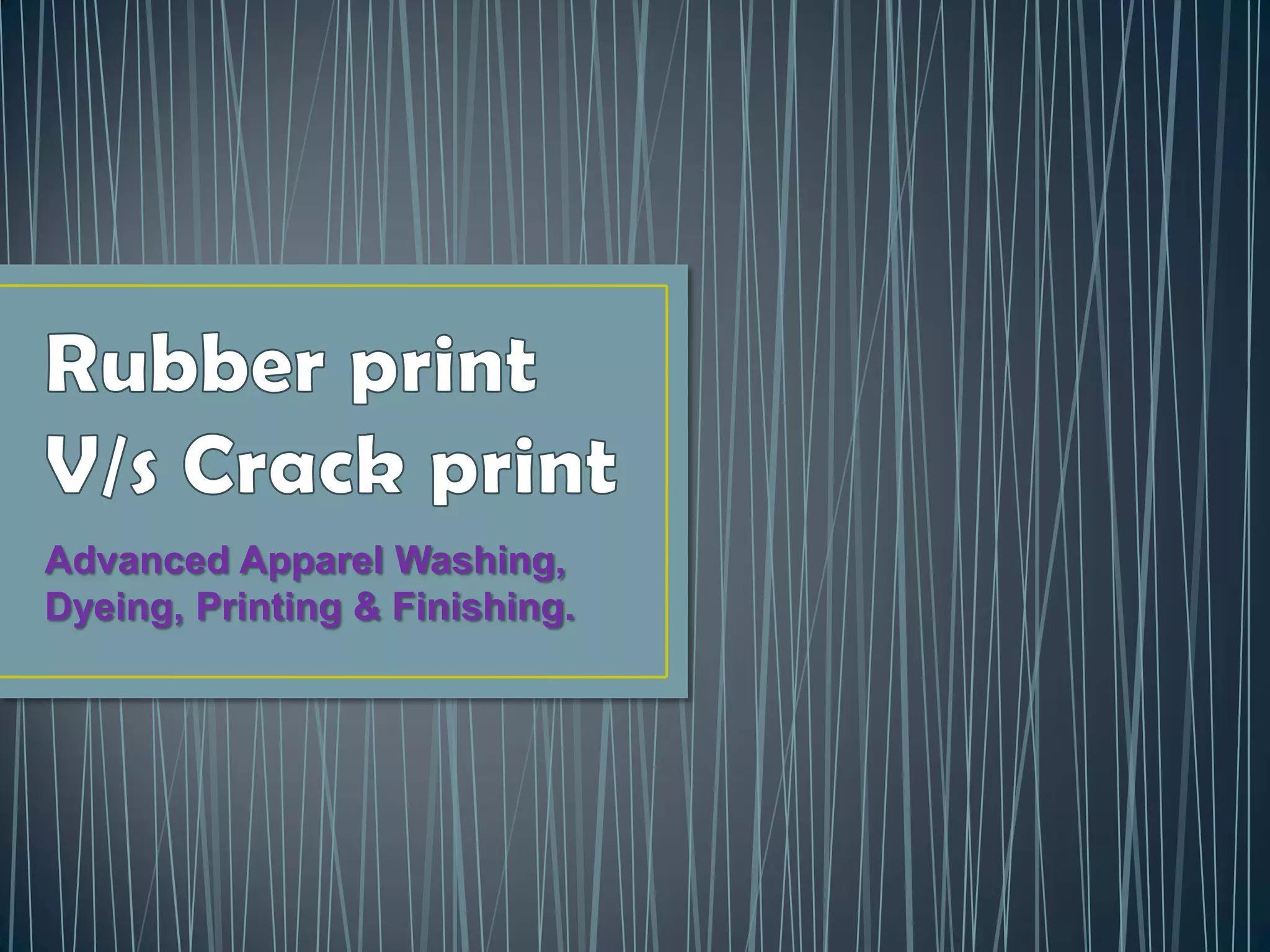 Rubber printing v/s Crack printing | PDF