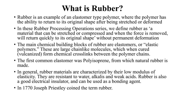 Rubber processing 1 | PPTX