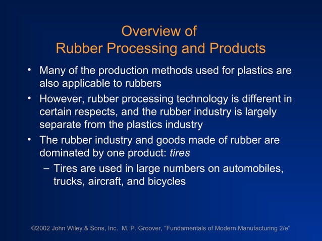 Rubber processing technology | PPT | Chemistry | Science