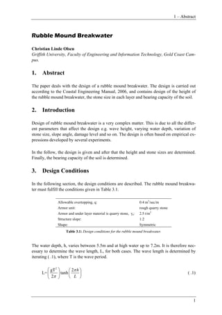 Rubble mound breakwater | PDF
