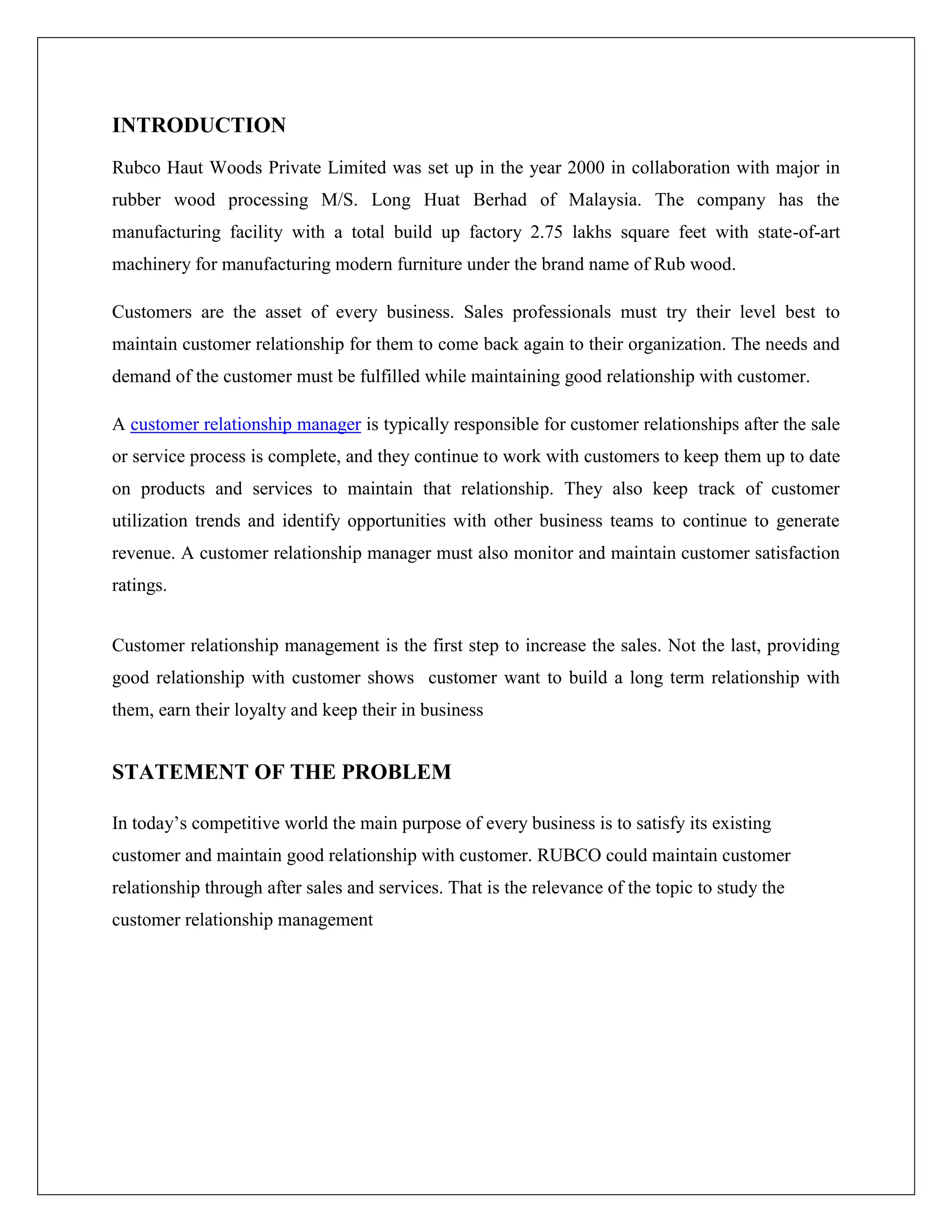 Rubco marketing project | PDF