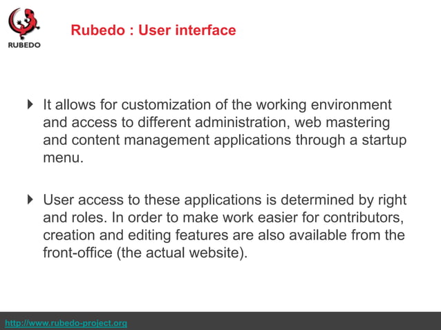 Rubedo and customization | PPT