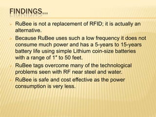RuBee in Underground Coal Mines | PPT