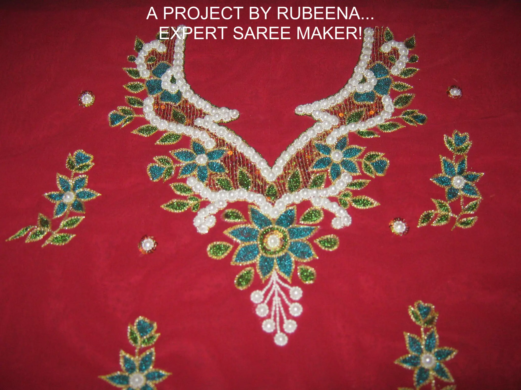 Making Sarees Using Zari-Type Embroidery | PPT