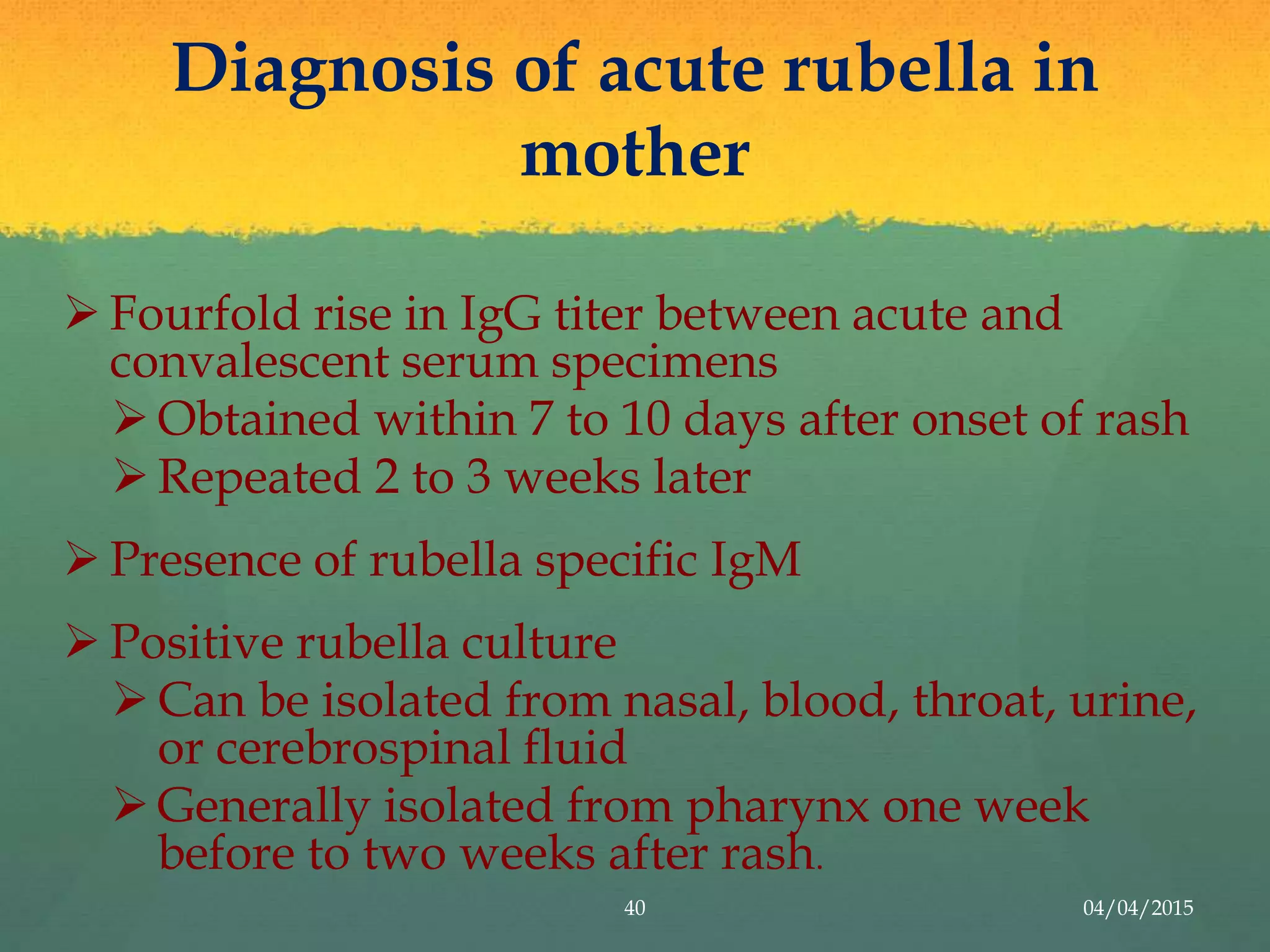 Rubella (Seminar) | PPTX