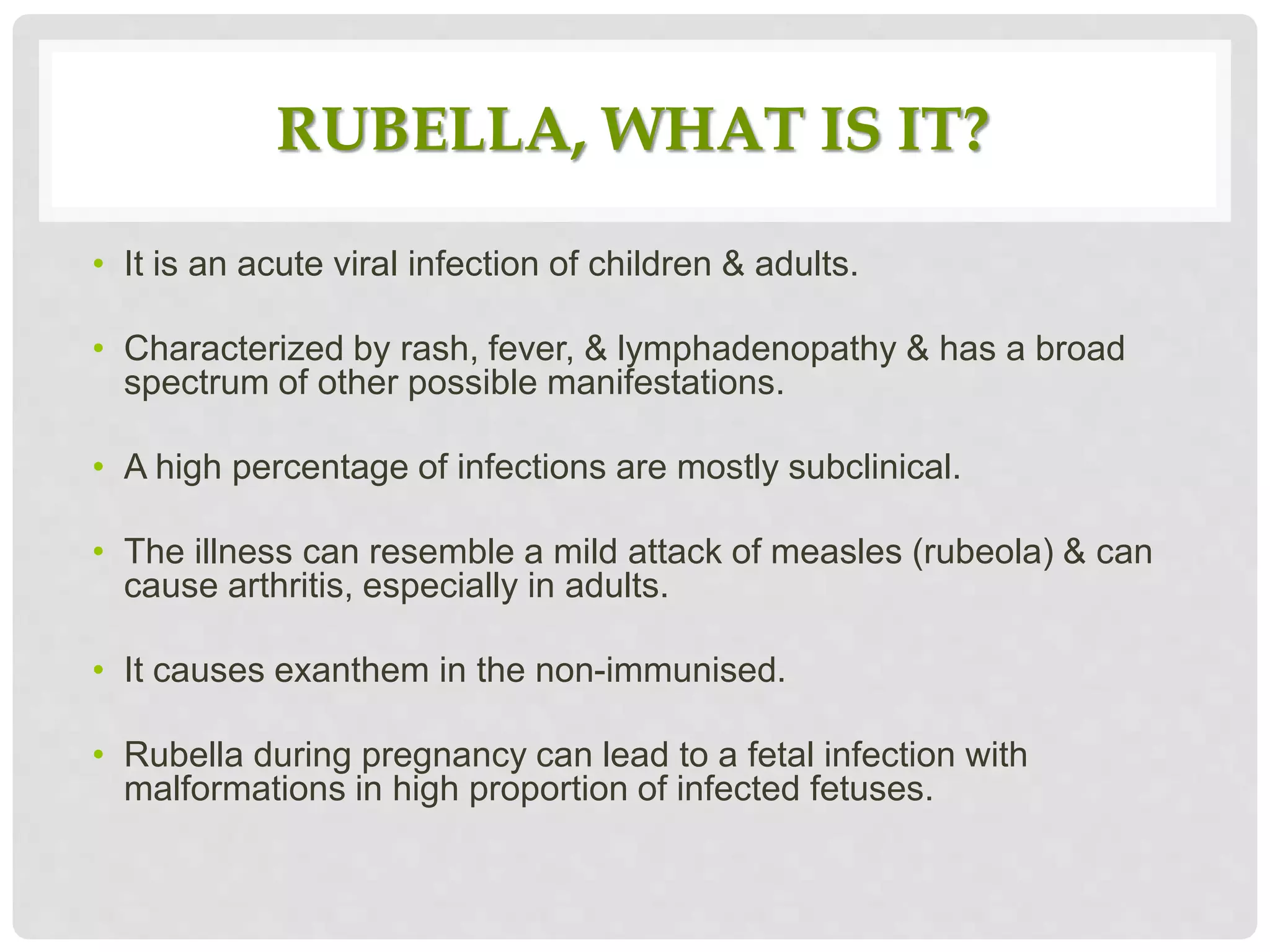 Rubella (german measles) | PPTX