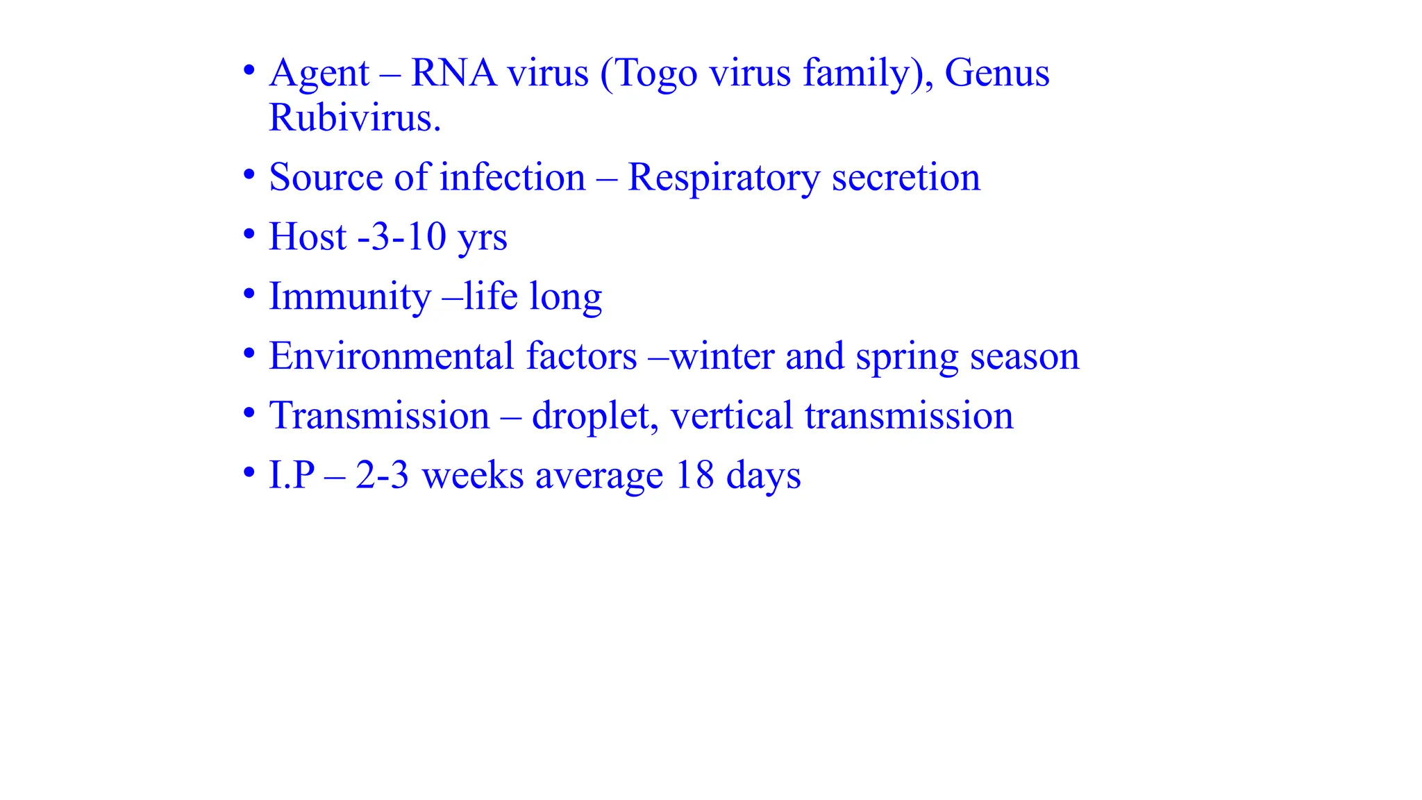 Rubella Introduction and its epidemiology | PPTX