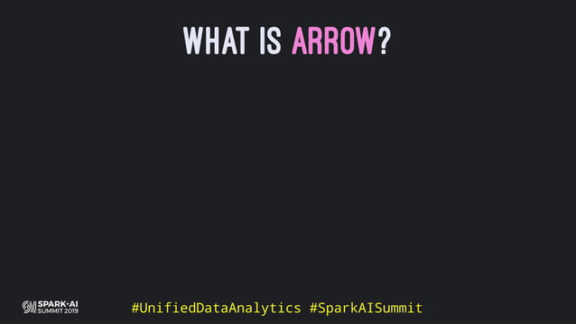 Internals of Speeding up PySpark with Arrow | PPT