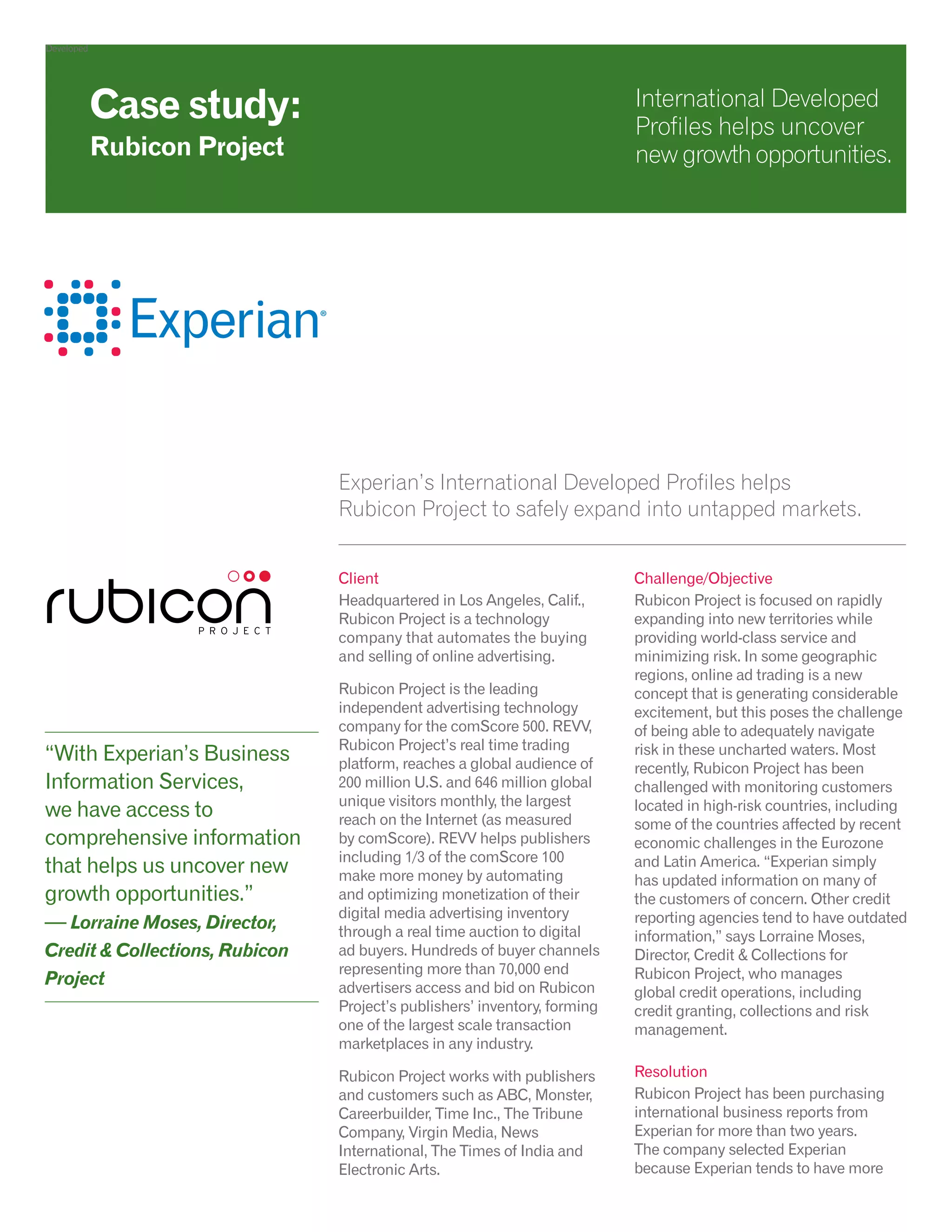 Case Study - Rubicon Project | PDF