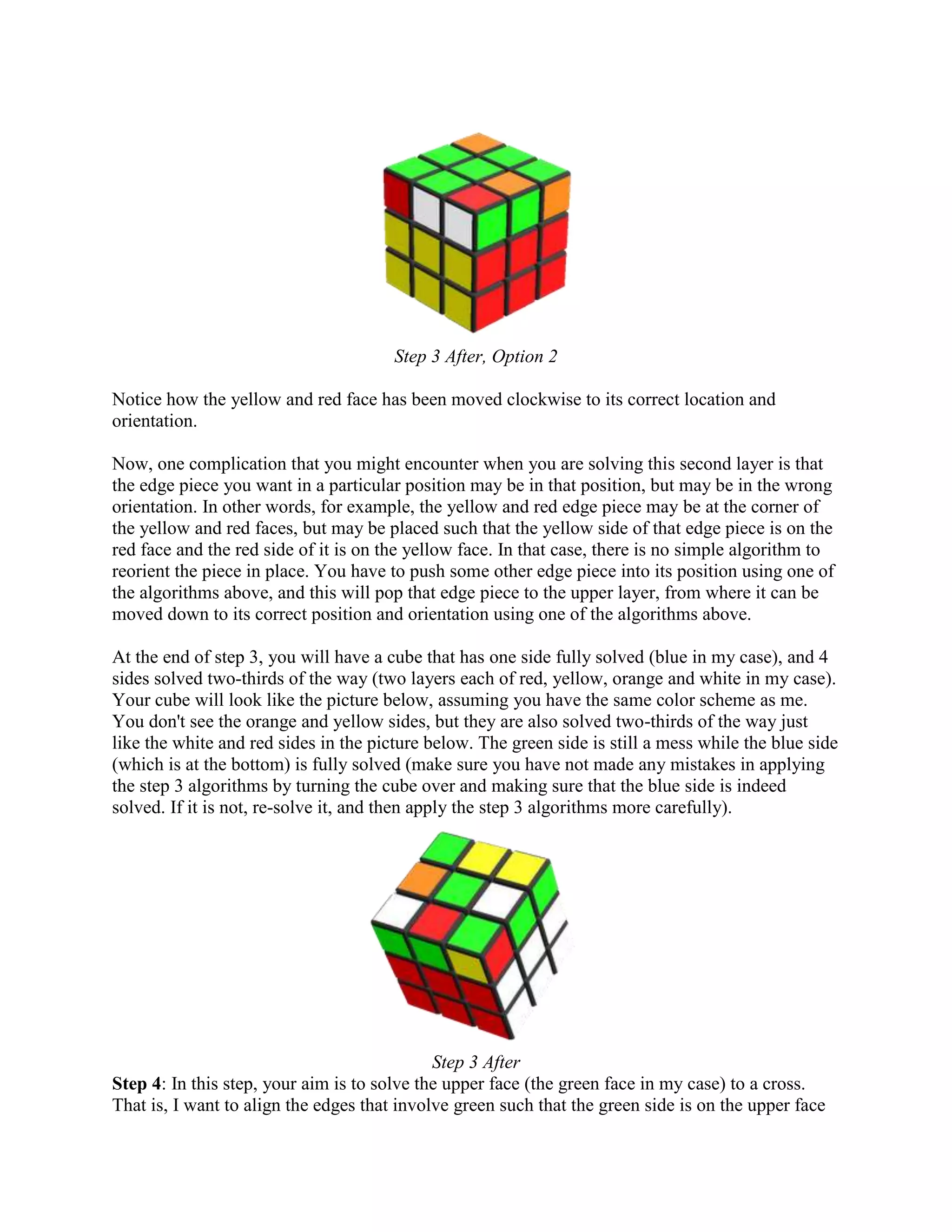 Rubik cube solution guide | DOCX
