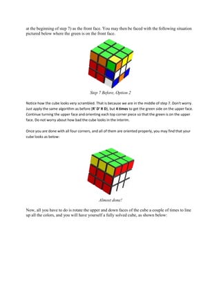 Rubiks Cube 7 Step Solution Guide