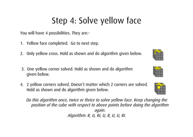 Step by Step guide for solving Rubik's Cube | PDF