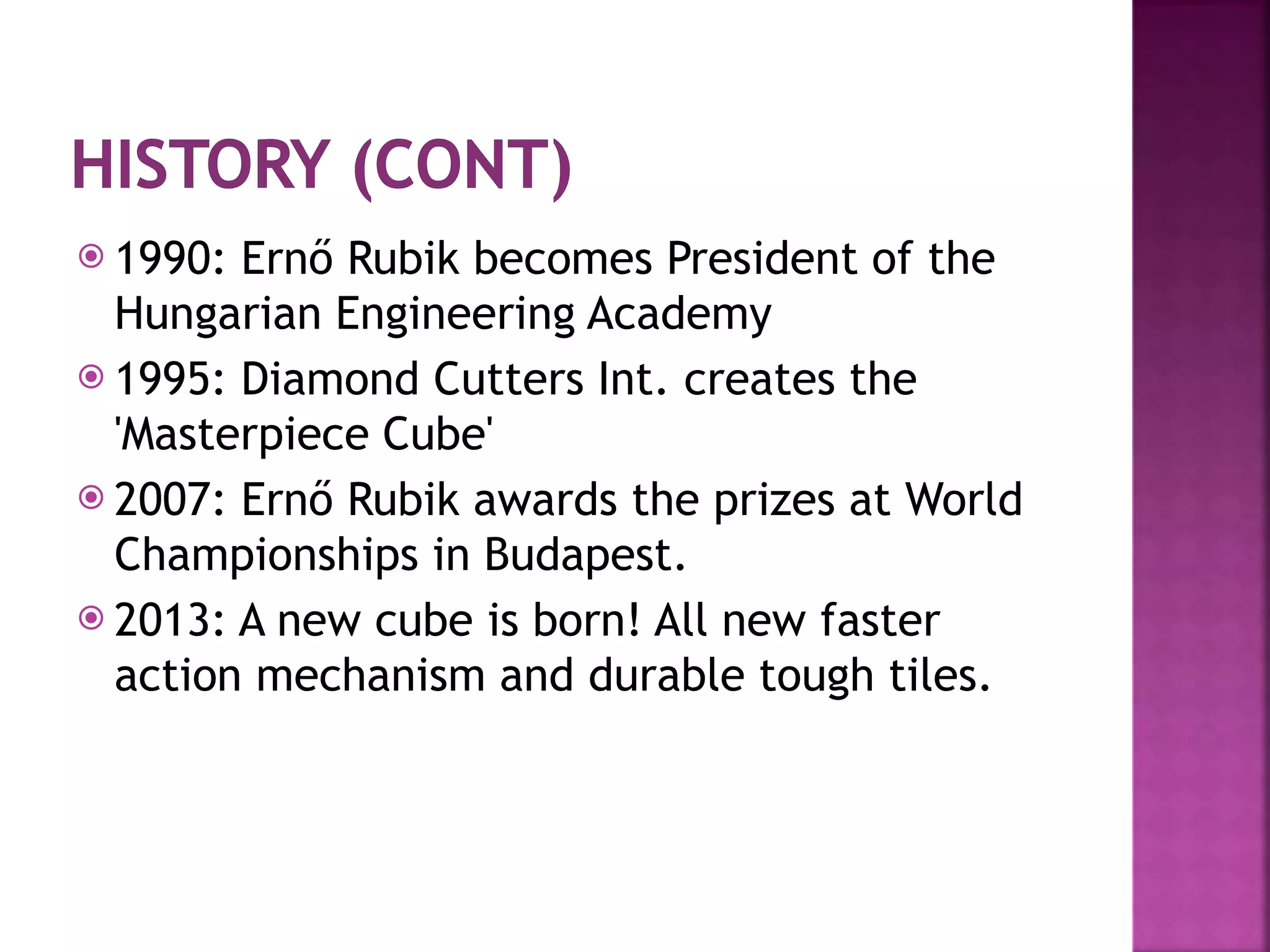 About Rubik’s cube and how it was developed with its statistics | PPT