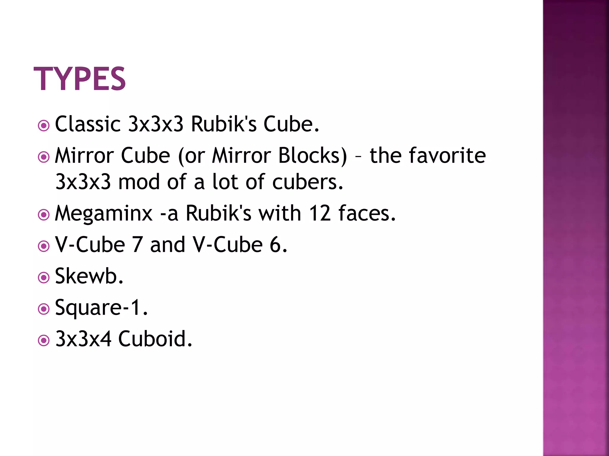 About Rubik’s cube and how it was developed with its statistics | PPT
