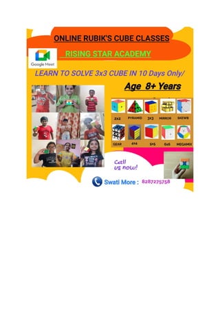 Online rubiks cube classes available onl | PDF